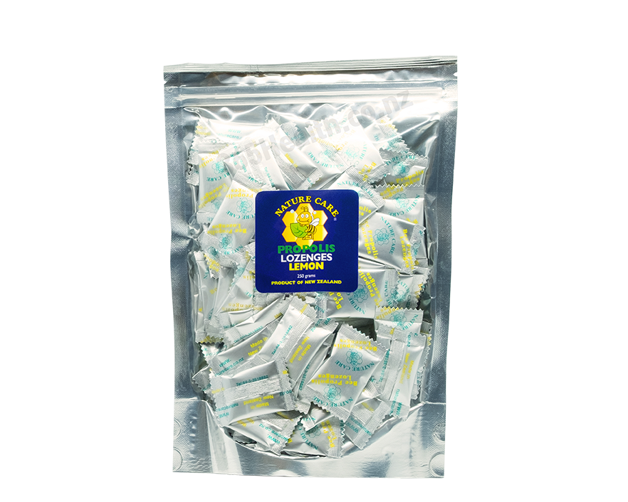 Nature Care Bee Propolis Lozenges Lemon Flavour 250g– 365 Health Limited